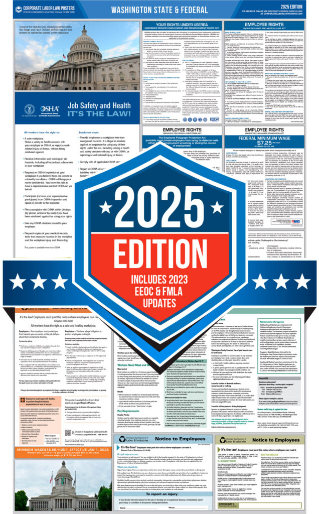 Washington & Federal Labor Law Poster 2026